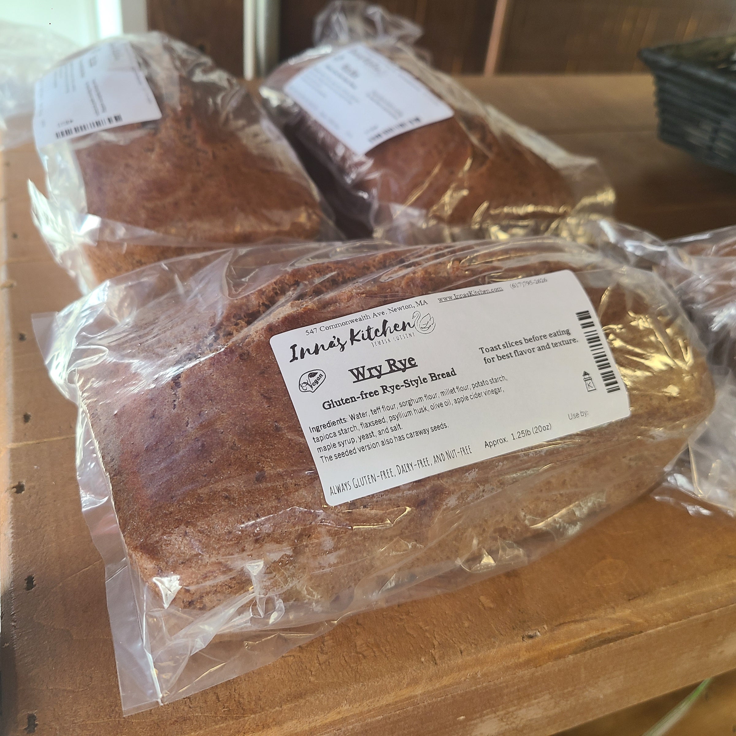 Wry 'Rye' - GF Rye-style Bread (Sliced and Frozen) – Inna's Kitchen ...